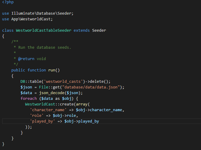 Seed me some JSON Data — How Laravel makes everything a piece of Cake | by Adekola Adebayo | Medium