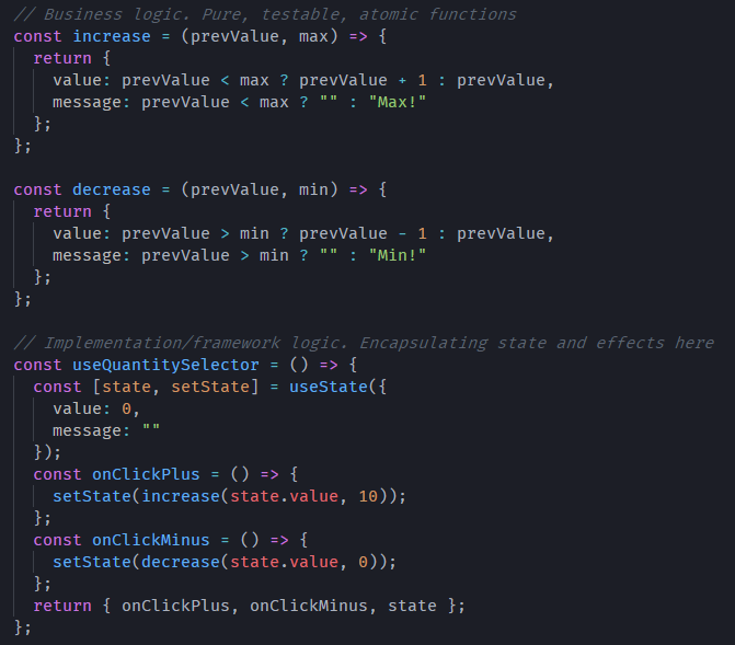 Separating responsibilities in your code (using React Hooks as example) | by Sairys | Medium