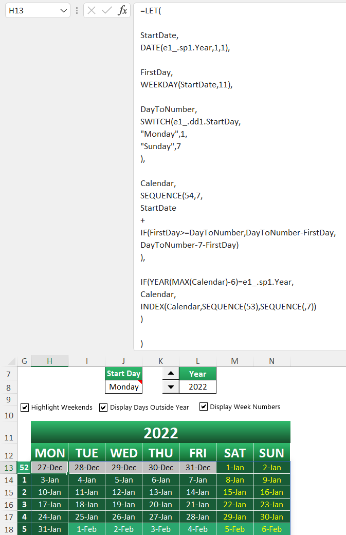 How to Create an Excel Calendar. Three worksheet examples explained. 📅 ...