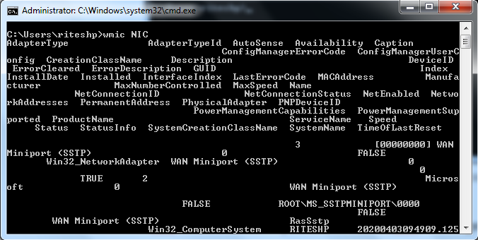 WMIC (Windows Management Interface Command) | Medium