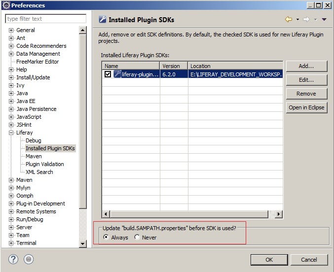 Liferay 6 2 Ce Portal Plugin Sdk Setup With Eclipse By Sampath