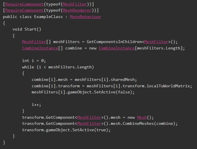 Combining meshes in Unity to a single mesh with unique materials | by Oleg Vashenkov | Sep, 2022 ...