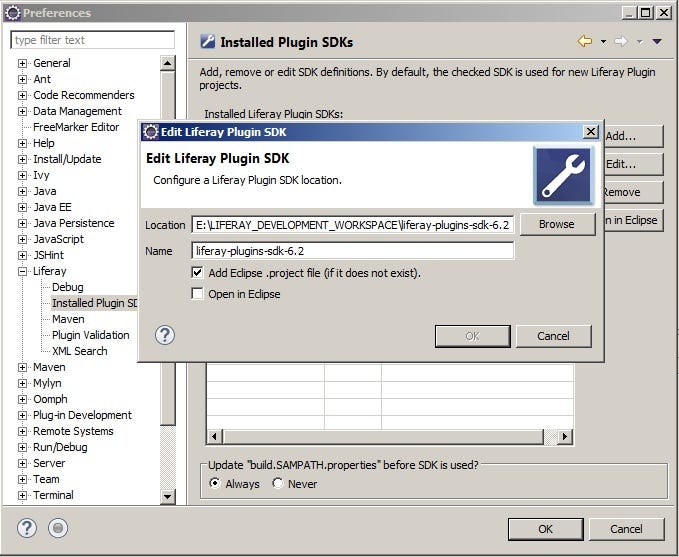 Liferay 6 2 Ce Portal Plugin Sdk Setup With Eclipse By Sampath