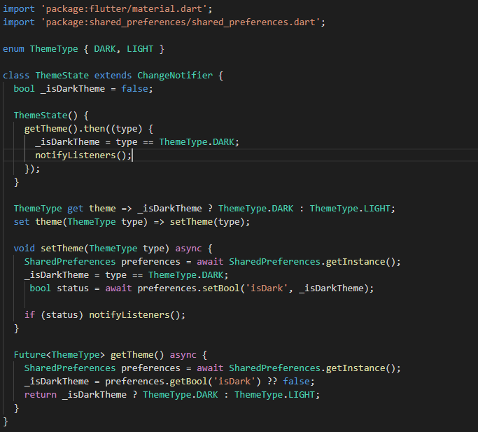 Flutter Dark Mode and Light Mode. | by Gss Aditya | Medium