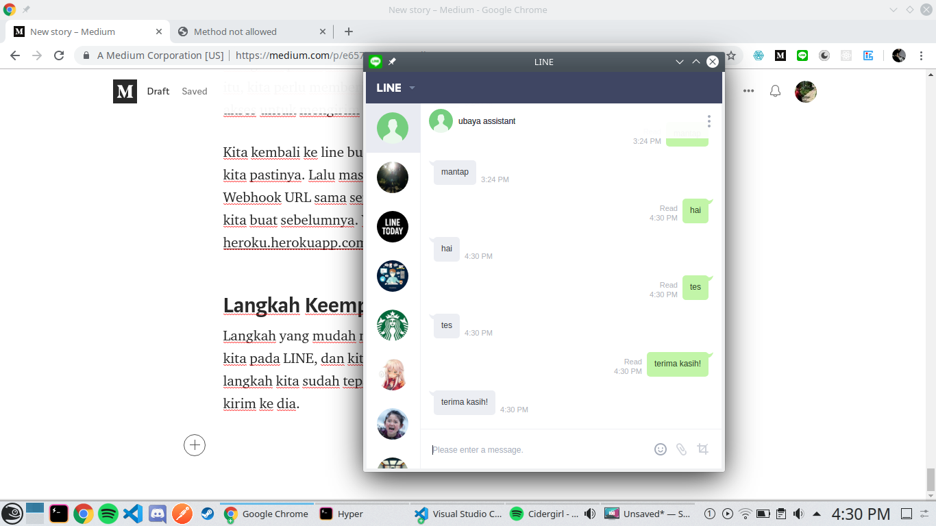 Membuat Bot LINE Menggunakan PHP - Davin