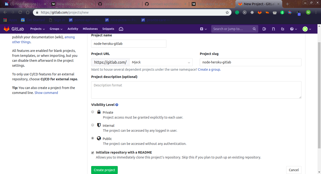 Continuous Integration with Node.js, Heroku and GitLab CI/CD -Part 1.