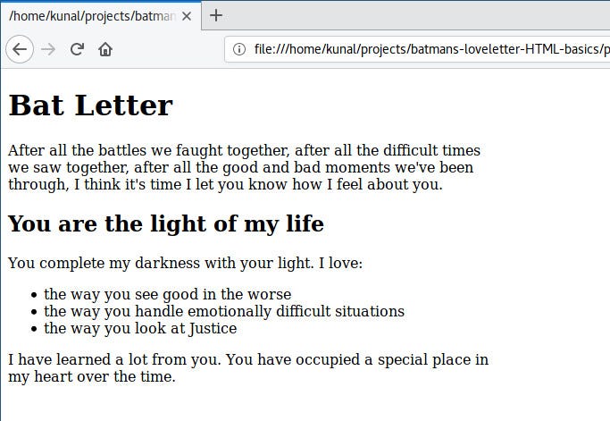 For your first HTML code, let’s help Batman write a love letter | by ...