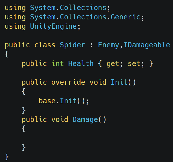 ‘IDamagable Interface in Unity’. An interface is like a contract that is… | by Josh Watts | Medium