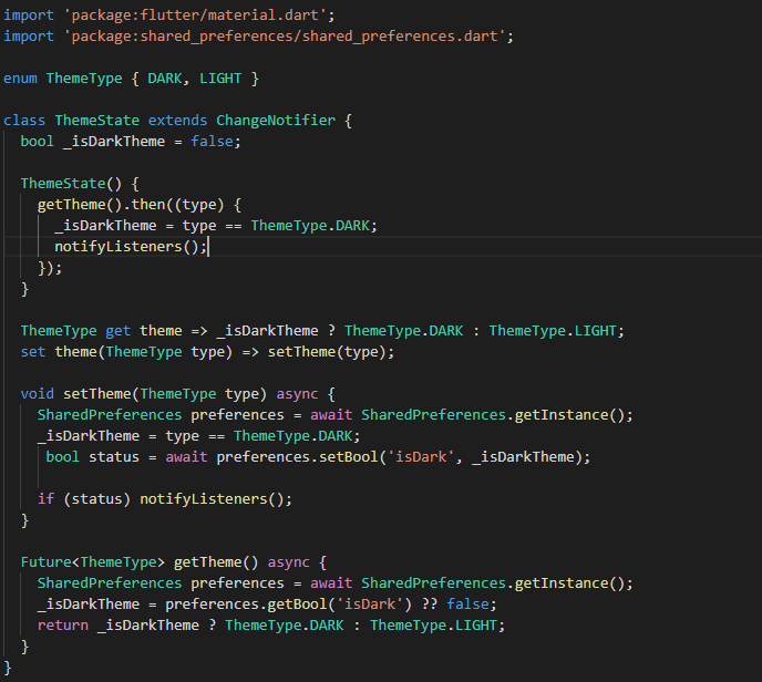 Flutter Dark Mode and Light Mode. | by Gss Aditya | Medium