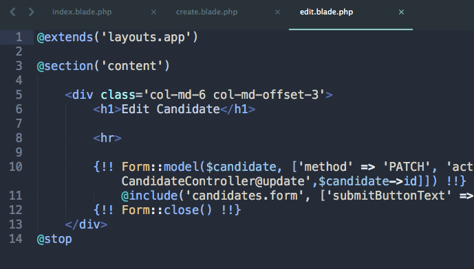 Laravel 53 Form Helpers And Crud Controller Methods By Connor Leech Employbl Medium