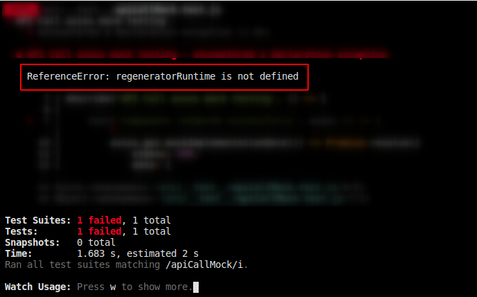 Mutationobserver Or Regeneratorruntime Error Solve In Testing Using Jest And React Testing