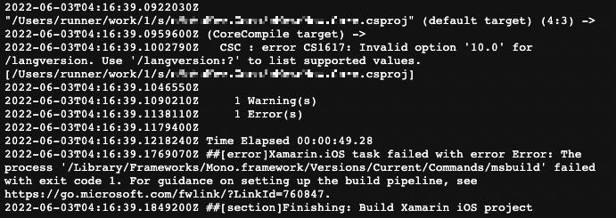 How To Fix Ci Build With Azure Hosted Agent For Xamarin Ios Project That Uses C 10 By Tarmo