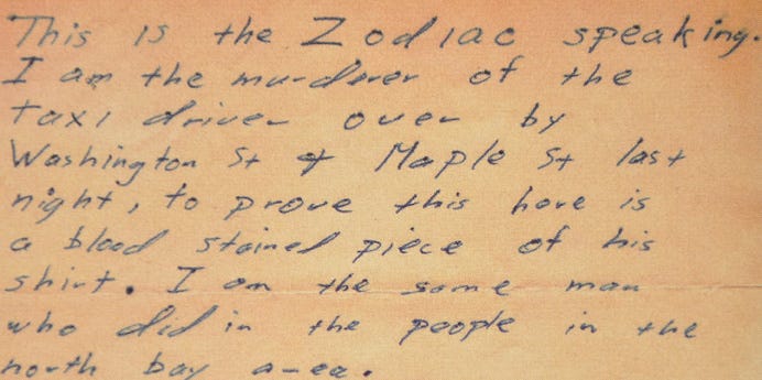Why has DNA evidence not yet unmasked the Zodiac Killer? | by Charles ...
