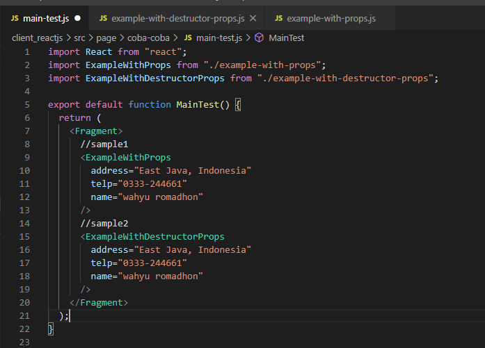 How to send data using props and destructor props with react.js | by ...
