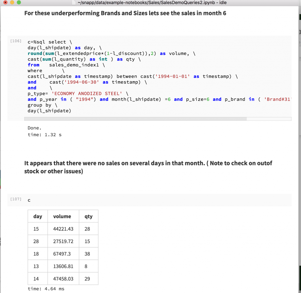 Exploring Big Data with Sparkline SNAP, Spark SQL and nteract with ...