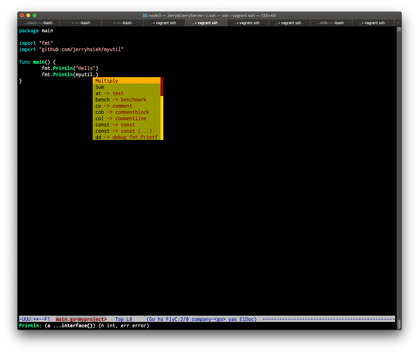 [Emacs-22] 用 Emacs 來寫 Go 之範例篇. 用 Emacs 來寫 Go | by Jerry Hsieh | Medium