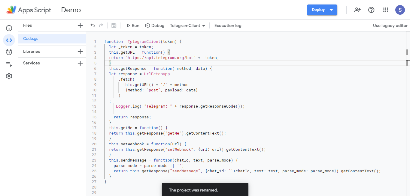 How To create Telegram Bot API key and Connect with Google App Script ...