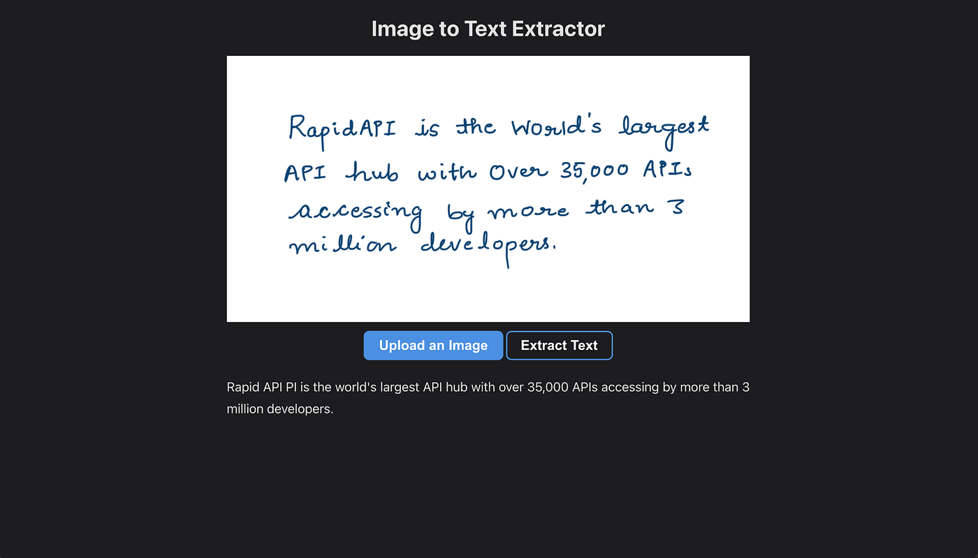 Build An Image To Text Extractor Application Using Api By Rapidapi