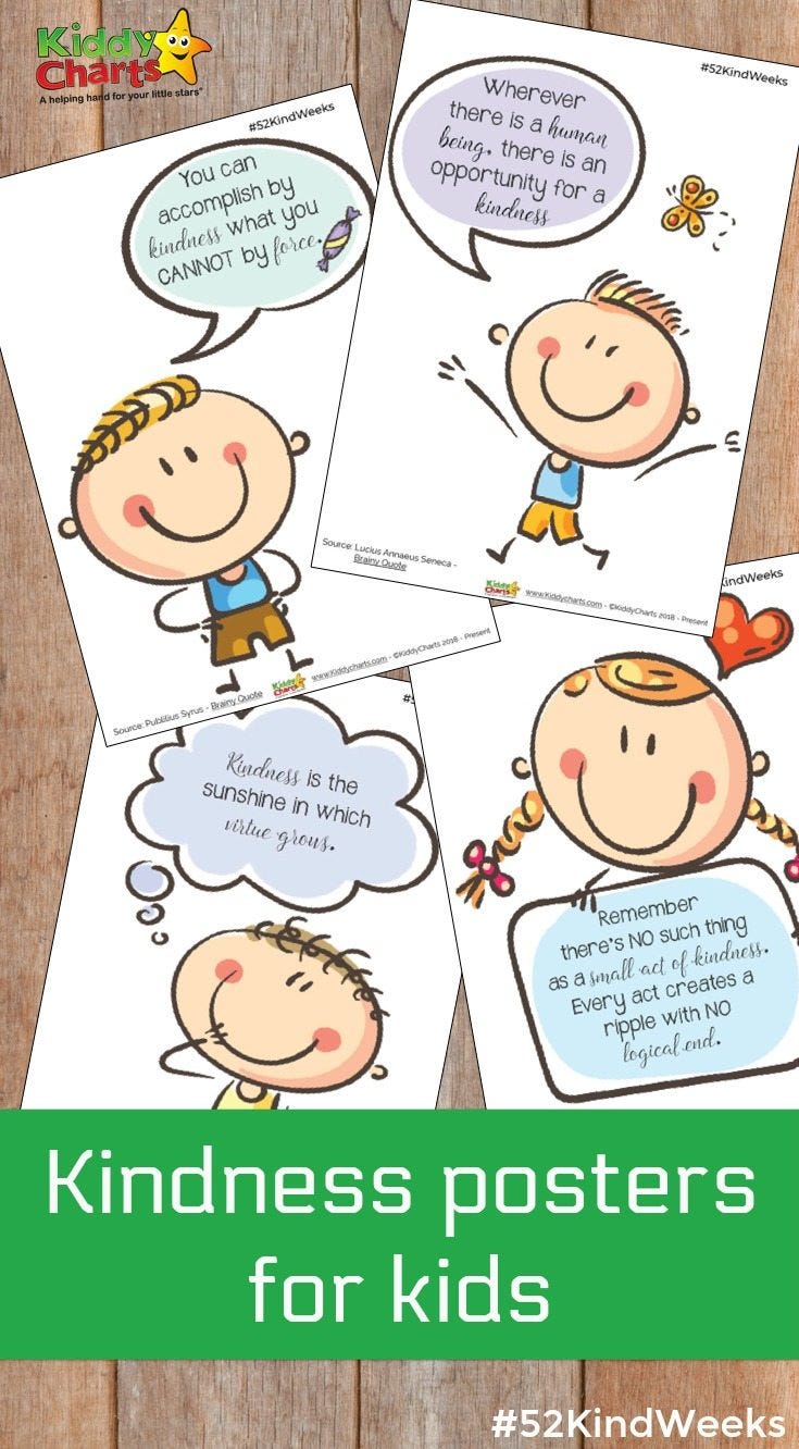 Printable kindness posters for kids #52KindWeeks | by Helen Neale ...