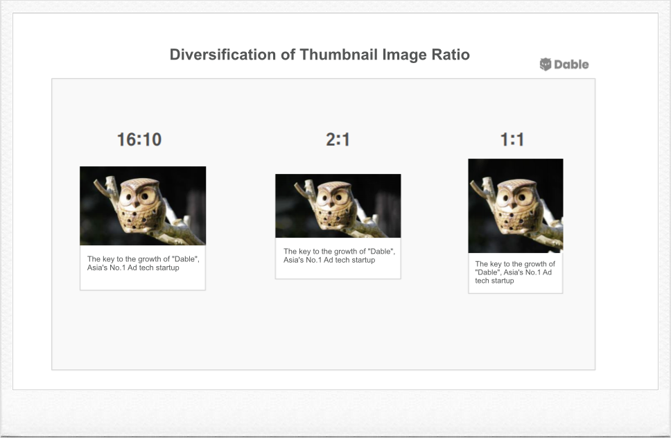 Dable’s Reco Widget Diversifies Thumbnail Ratio for higher Performance ...