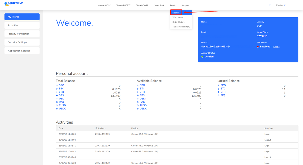 Getting started at Sparrow — Part 2: Topping up your account | by ...