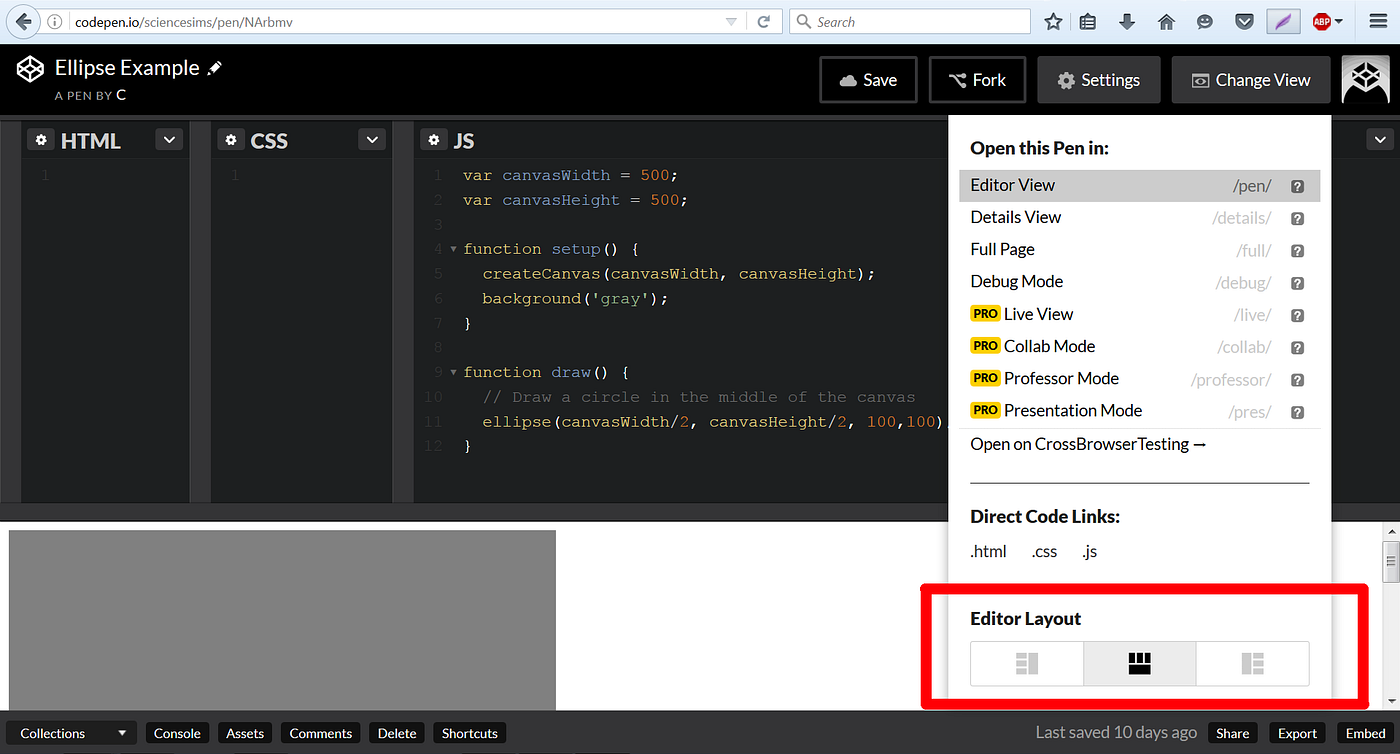 Using p5.js on CodePen. CodePen is an online text editor. It… | by Cassandra | Medium