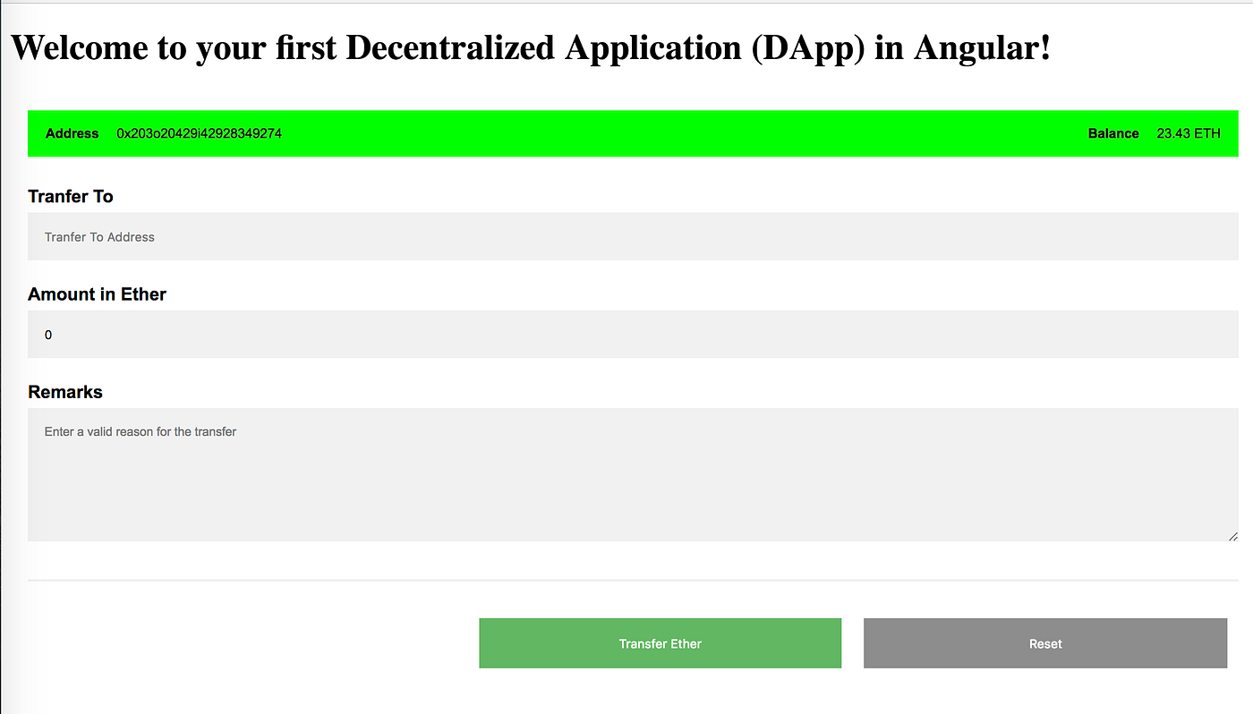 Build A Dapp Using Ethereum And Angular 6 By Walkingtree Technologies Coinmonks Medium
