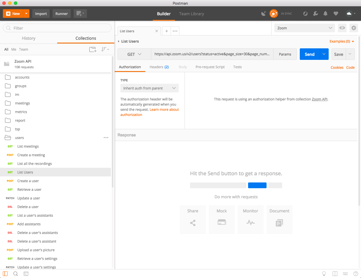 Using Zoom APIs Version 2 with Postman | by Tim Slagle | Zoom Developer Blog | Medium