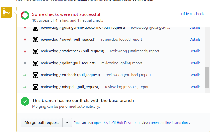 Automated Code Review on GitHub Actions with reviewdog for any languages/tools | by haya14busa ...