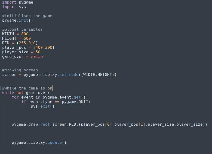 Basic 2-D Game in Python(part-1). As the previous article is a bit ...