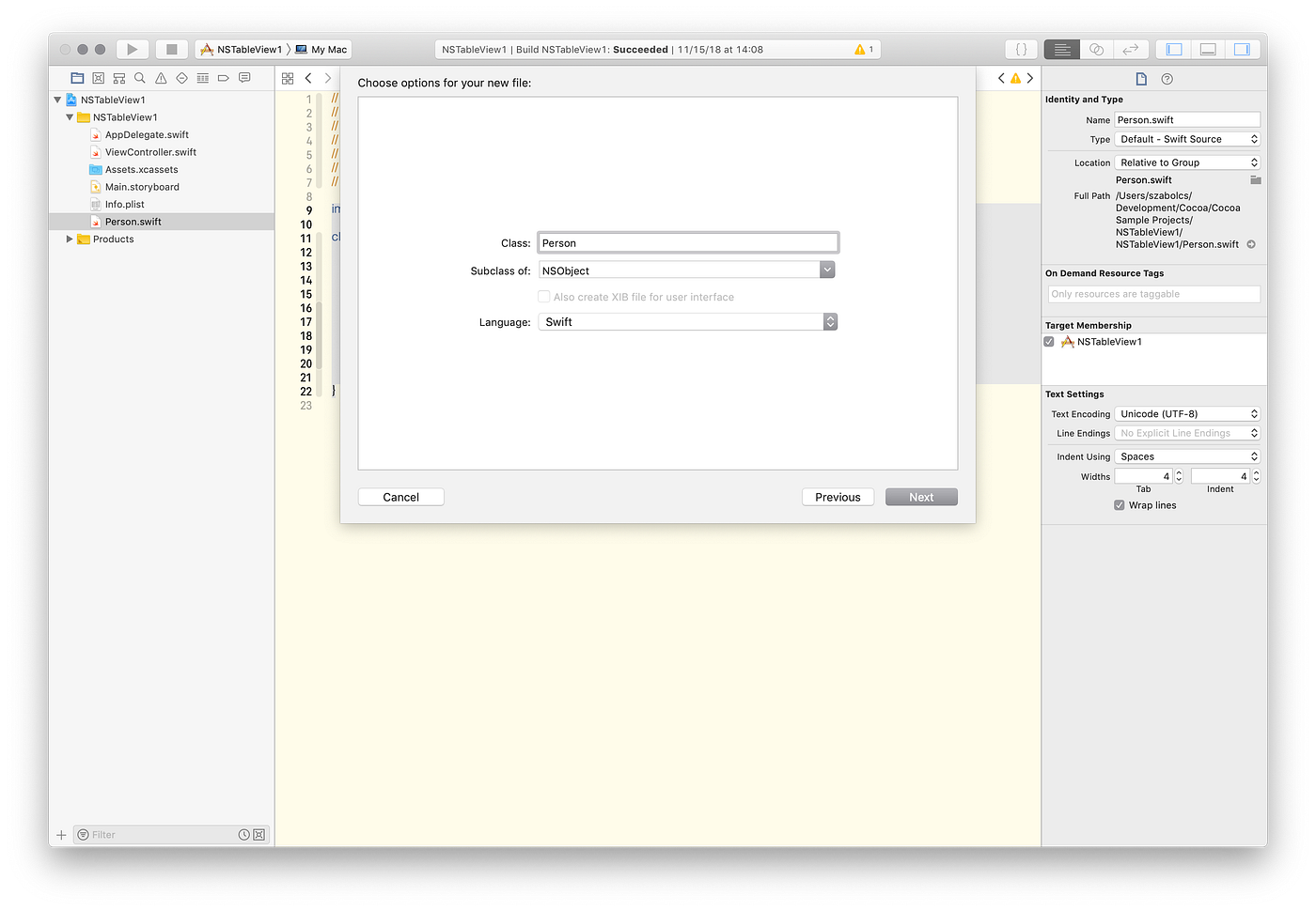 Very simple view-based NSTableView in Swift 5 using Model | by Szabolcs Toth | Medium