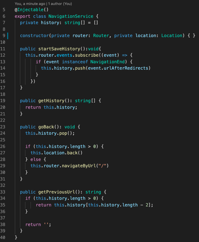 Go back button in Angular. Save route history. | by Yurii K | Quick ...