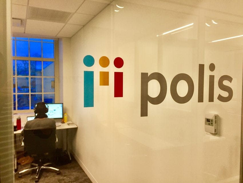 POLIS, THE DOOR-TO-DOOR APP.. Polis is a start-up from Massachusetts ...