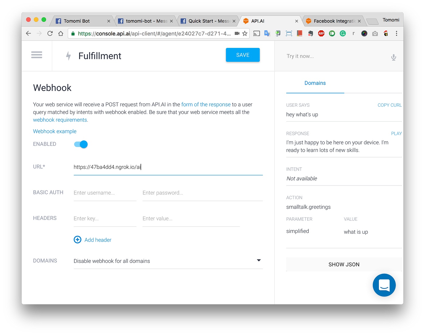 Creating a Simple Facebook Messenger AI Bot with API.ai in Node.js