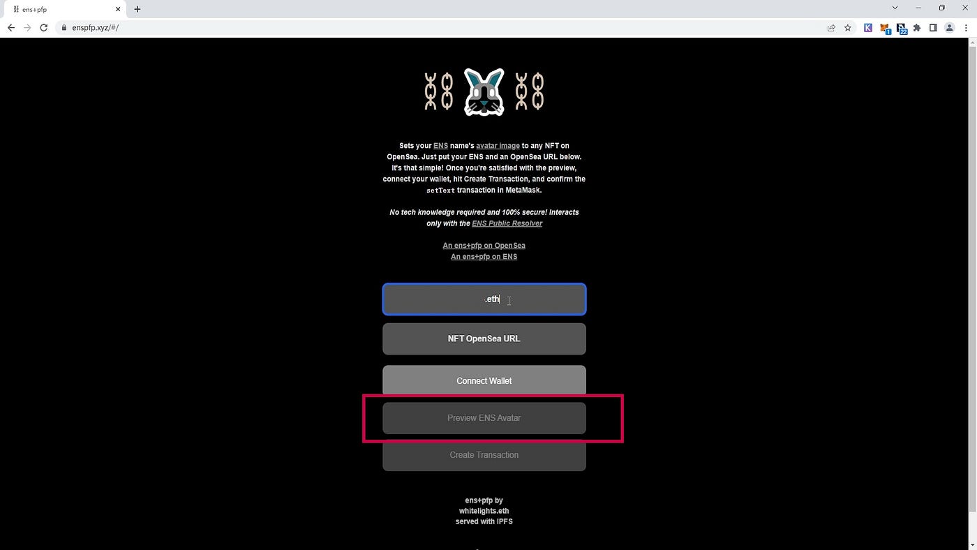 ENS Tutorial Part II-Step-by-Step Guide to Setting Up NFT Avatar | by TheCryptoKK | Coinmonks ...