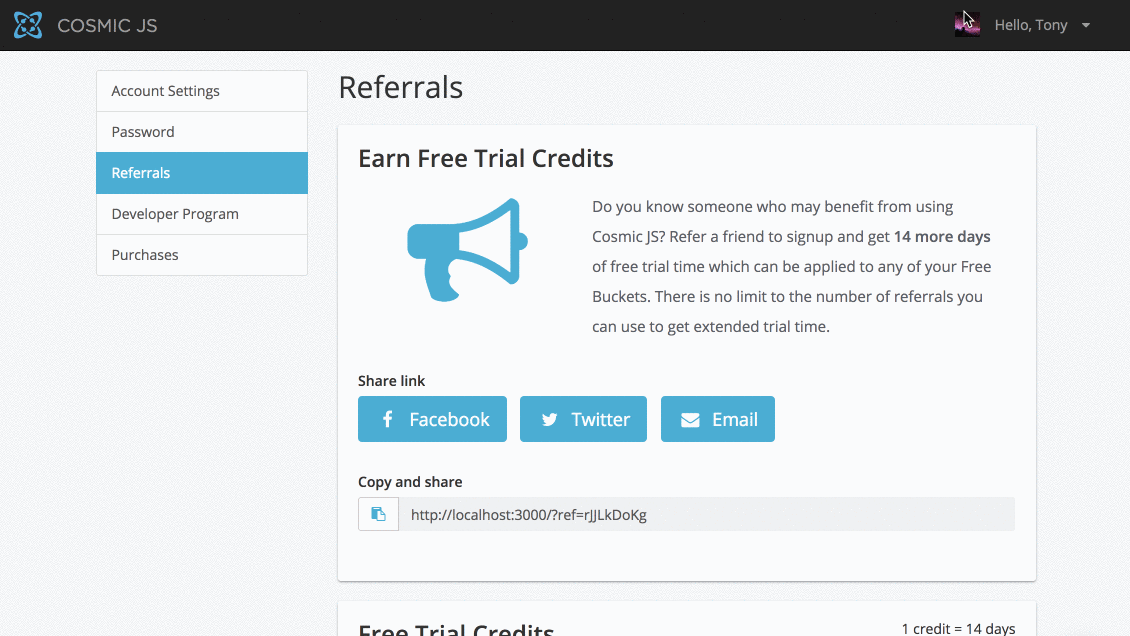 How to Extend Your Free Trial Bucket with Cosmic JS | by Carson Gibbons | Cosmic | Medium