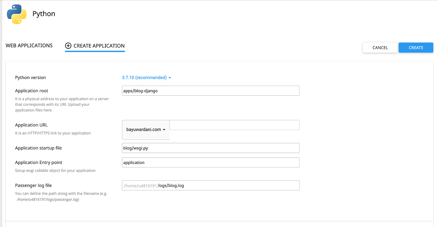 Cara Deploy Aplikasi Django di Shared Hosting Melalui cPanel | by Bayu ...