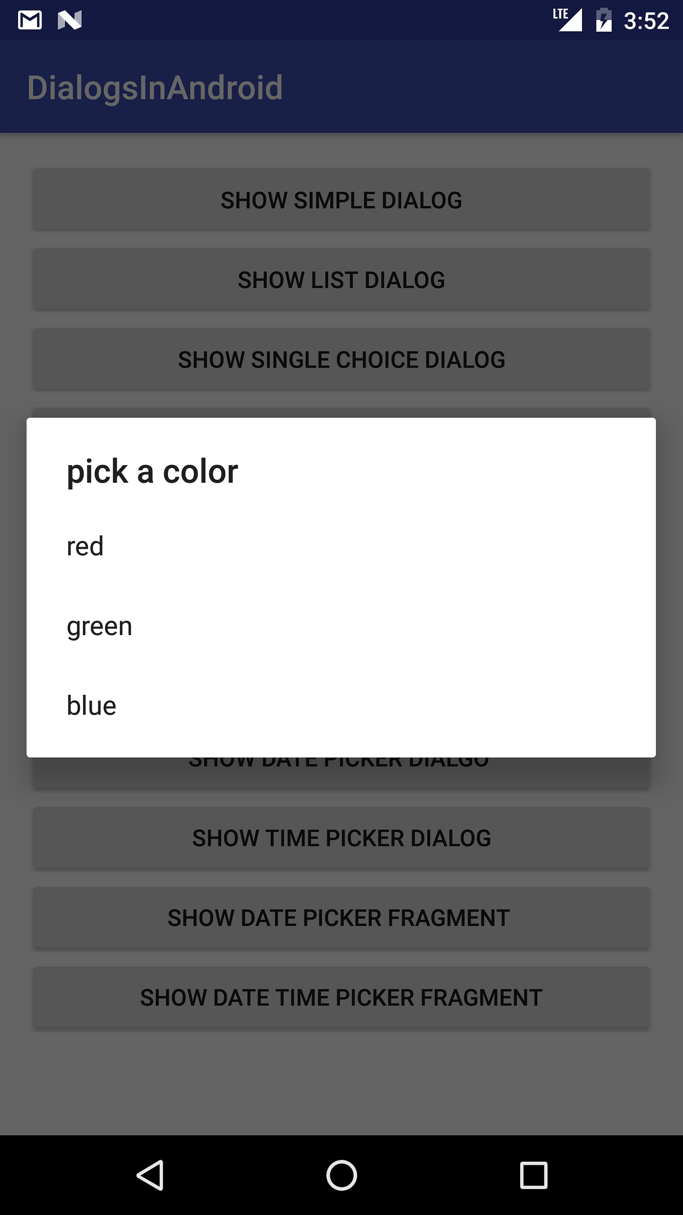 Dialogs In Android. A dialog is a small window that prompts… | by Sana Faheem | Medium