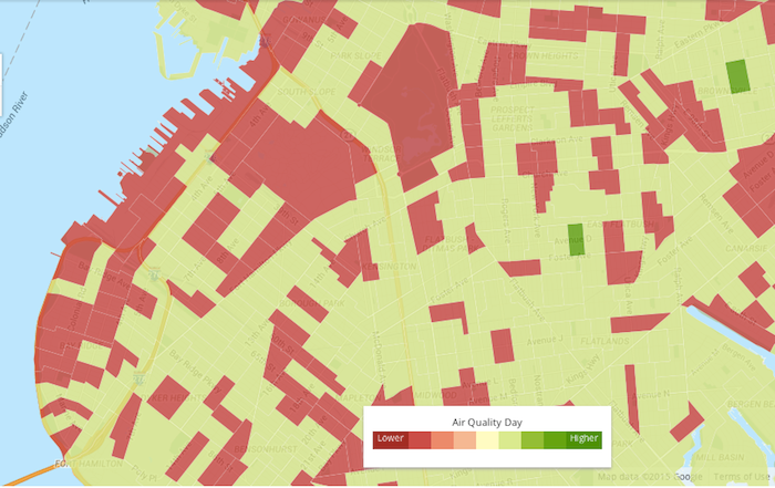 This Air Quality Map of NYC Shows How Screwed Your Lungs Are | by UpOut ...