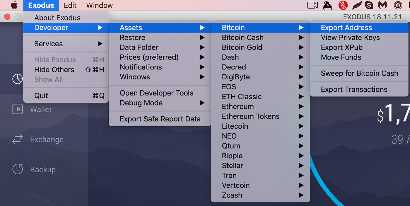 How can I see all of my wallet addresses? — Exodus Wallet | by Lauren Frey | Medium