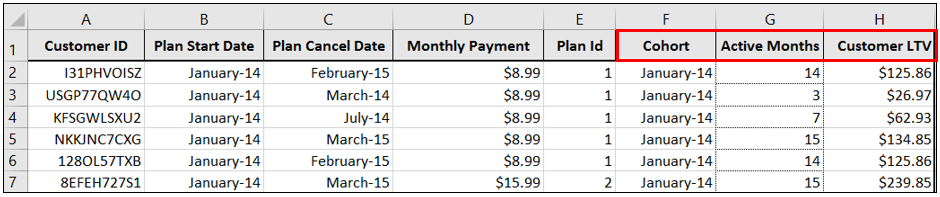 How to Perform Cohort Analysis & Calculate Customer LTV in Excel | by ...