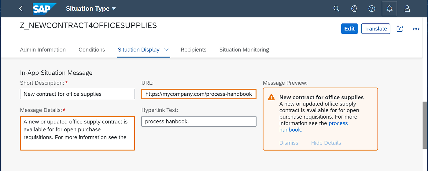 Situation Handling: How do I configure situation types? (3/5) | SAP Design