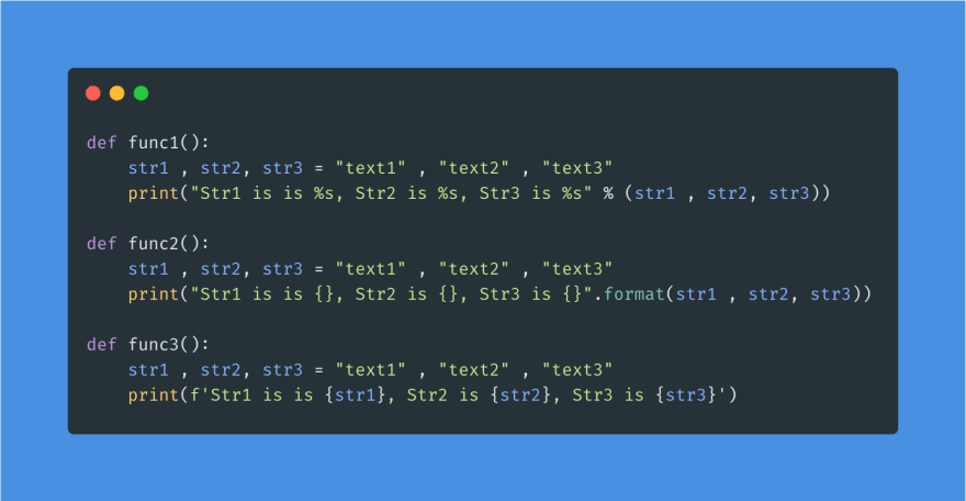 #Day17 — Fastest way to format strings in Python | by Rahul Banerjee ...