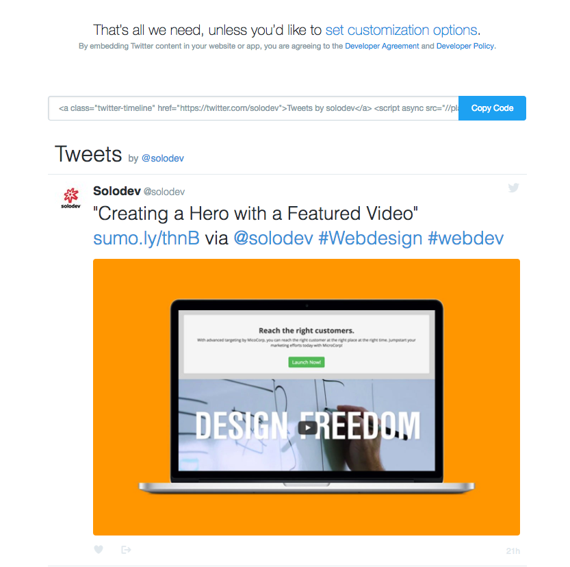 Styling your Website’s Twitter Feed | by Solodev | web design by solodev | Medium