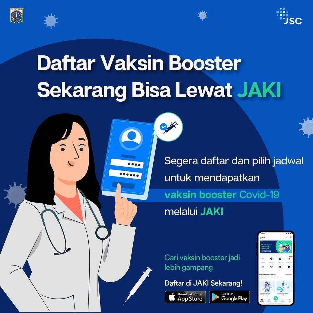 Daftar Vaksin Booster Sekarang Bisa Lewat JAKI! || Jakarta Smart City