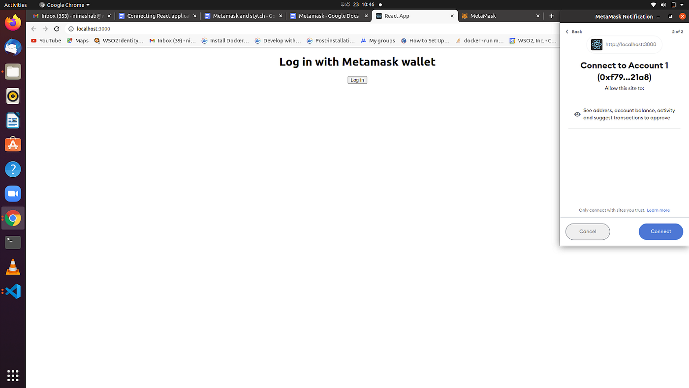 Connecting React application with Metamask wallet | by Nimasha Bandara | Medium