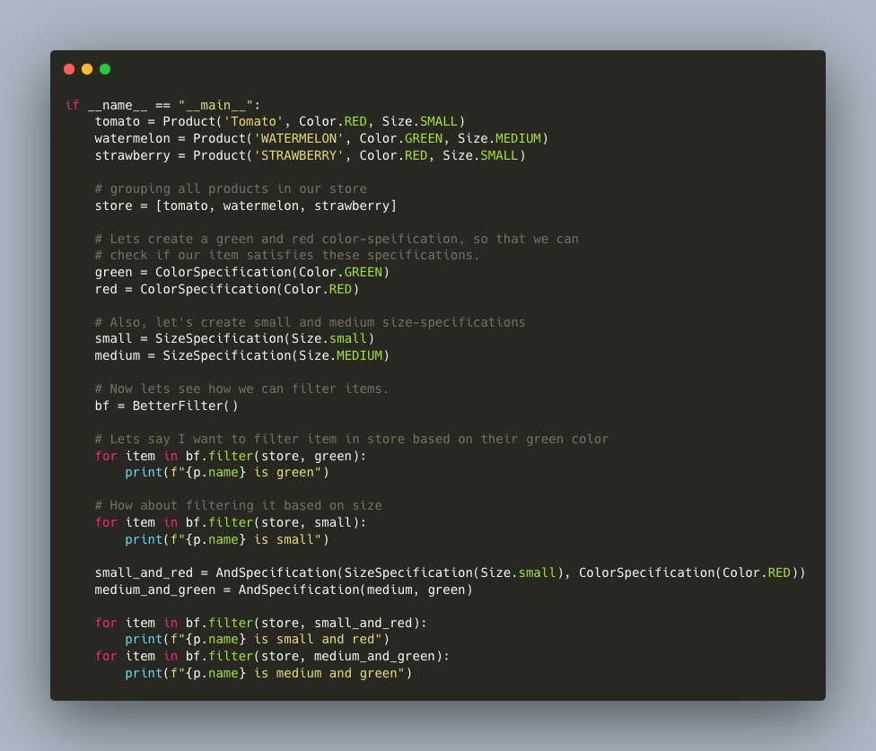 Specification Design Pattern. Let’s first try to understand the… | by ...