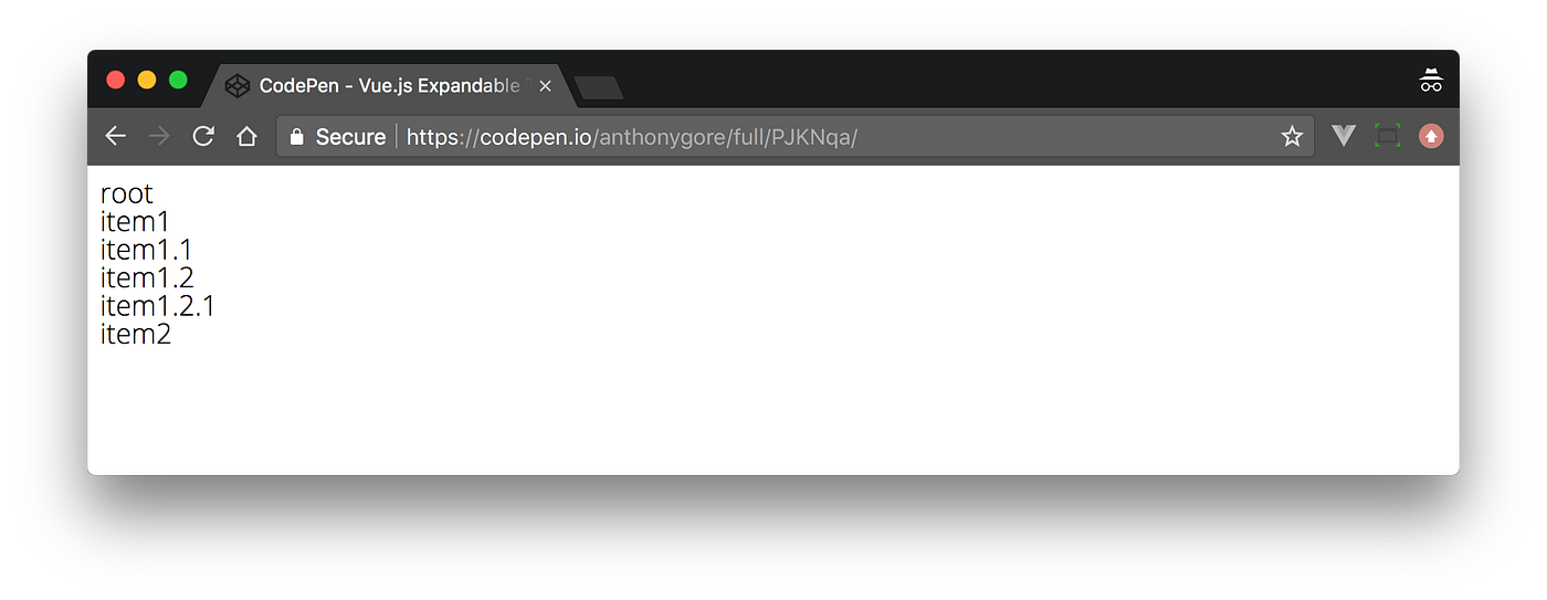 Build A Collapsible Tree Menu With Vue.js Recursive Components