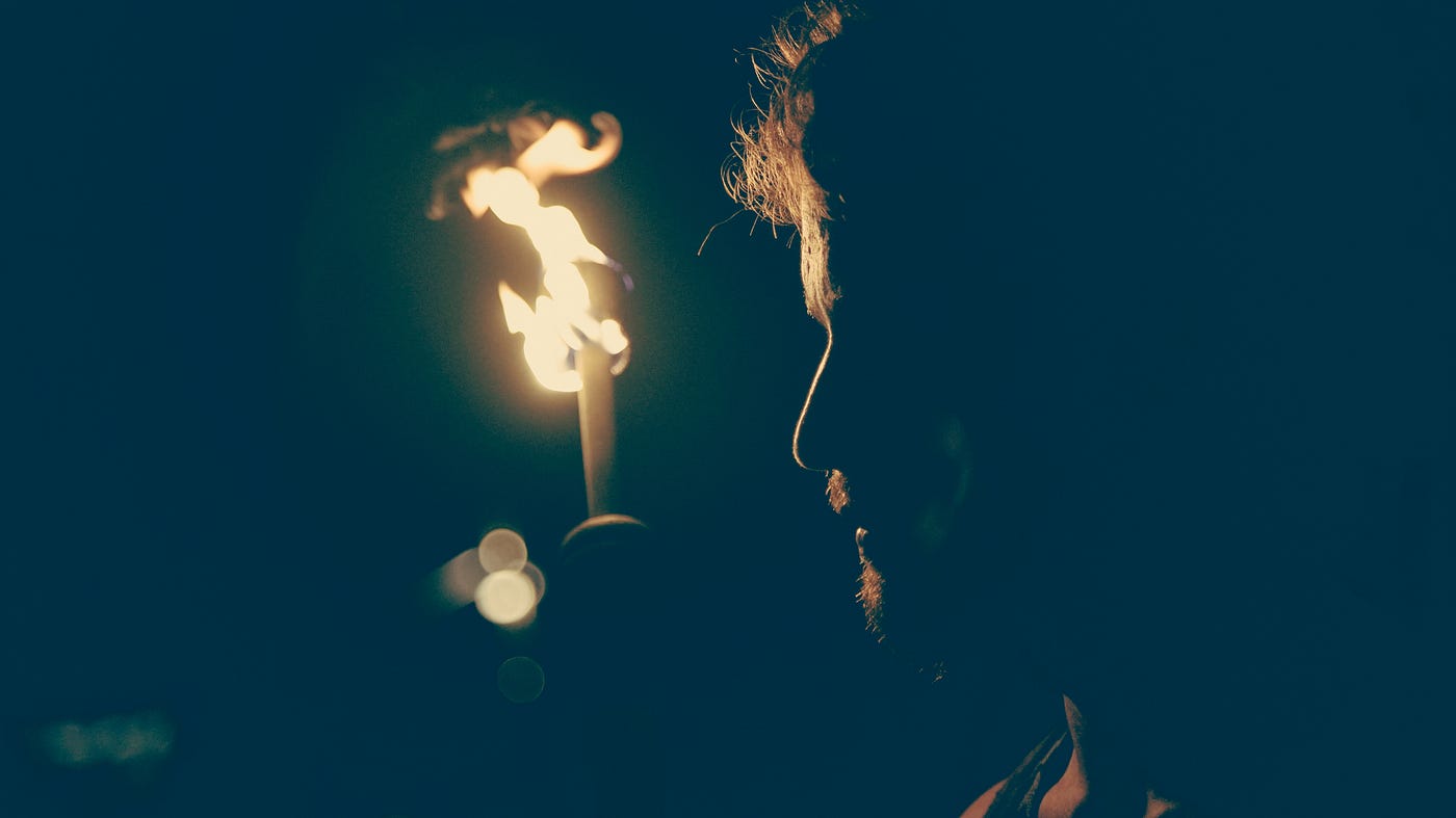 Lighting my face on fire - yash - Medium