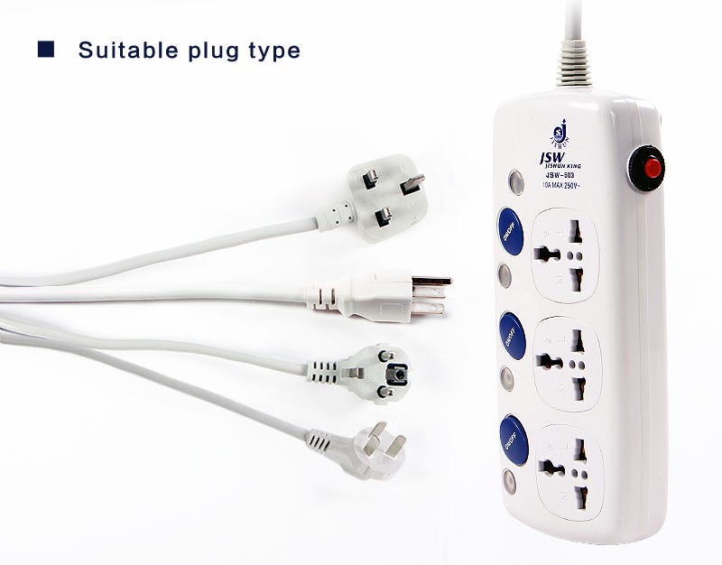 3 Way Universal Power Strip With Individual Switch | by Liu Lisa | Medium